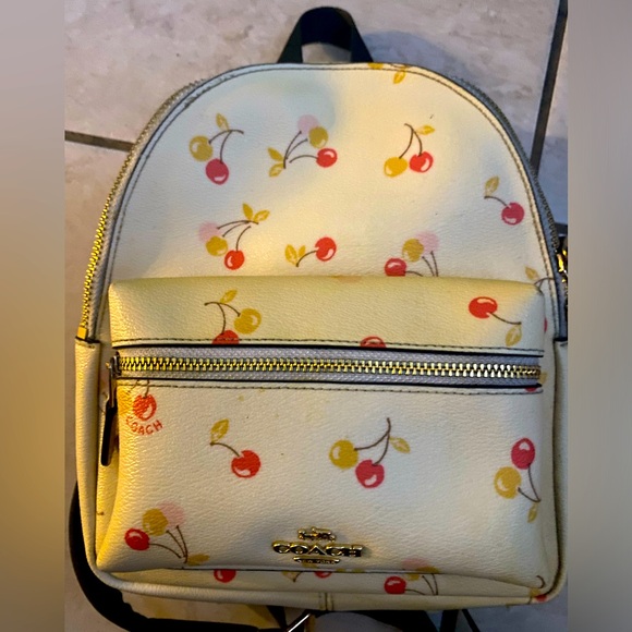 Coach | Bags | Coach Mini Leather Cherry Backpack | Poshmark